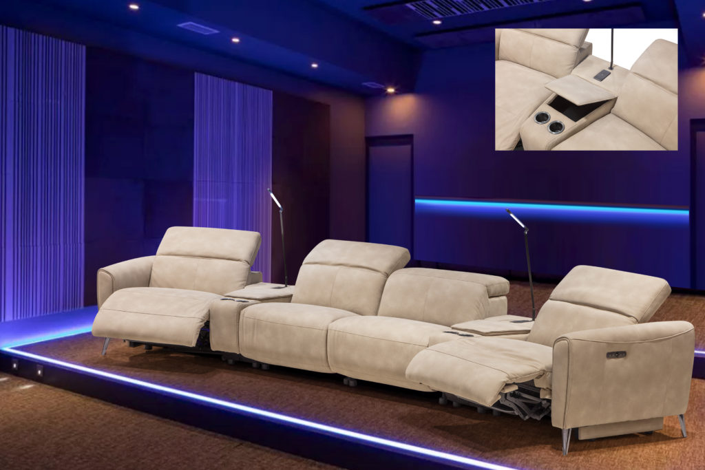 Ortona Lounge Suite (4 power recliner) - Sedgars Home